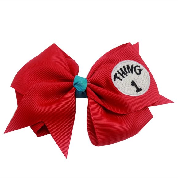 Accessories | Dr Seuss Thing 1 Girls Hair Clip Bow | Poshmark